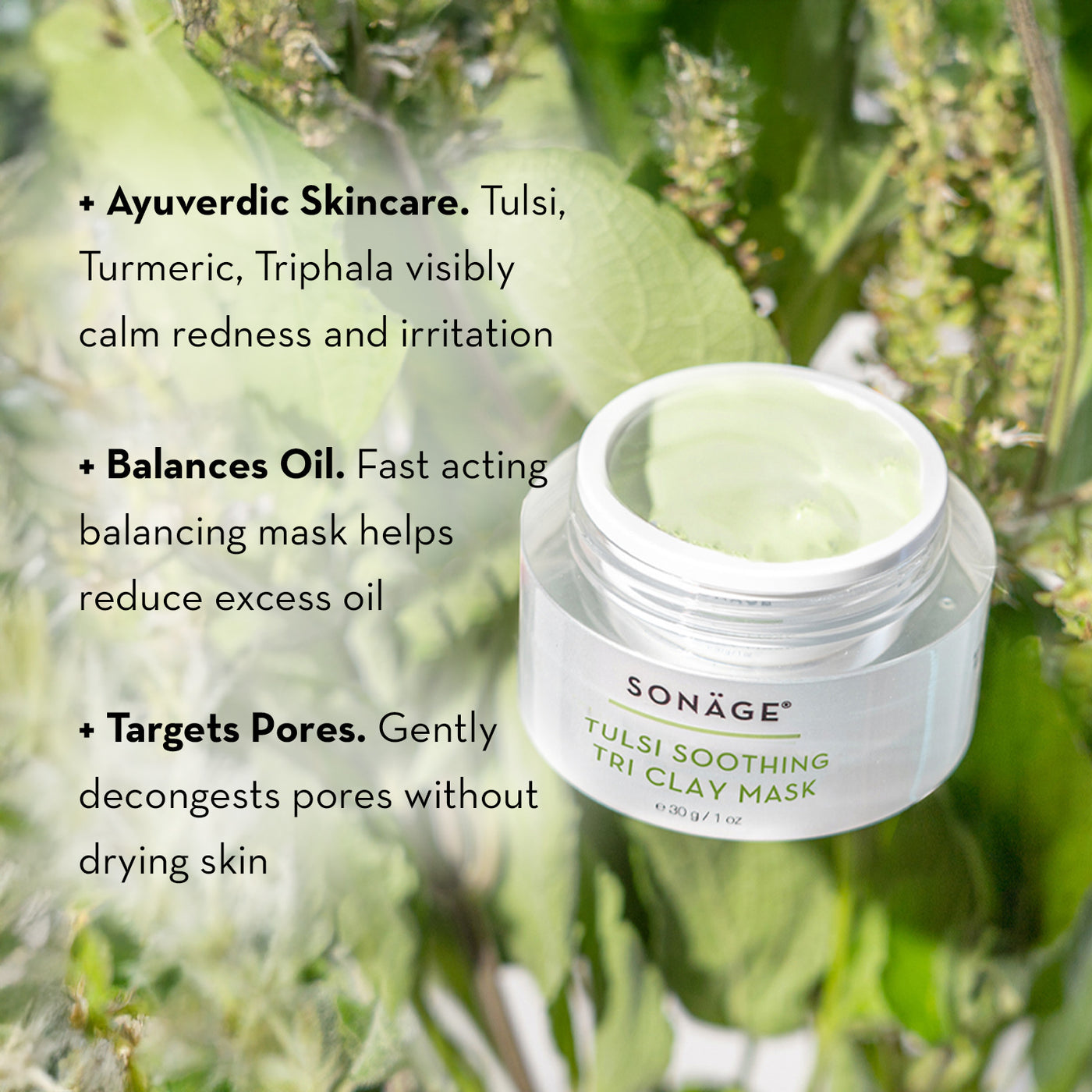 Tulsi Soothing Tri Clay Mask | Calming Turmeric Face Mask